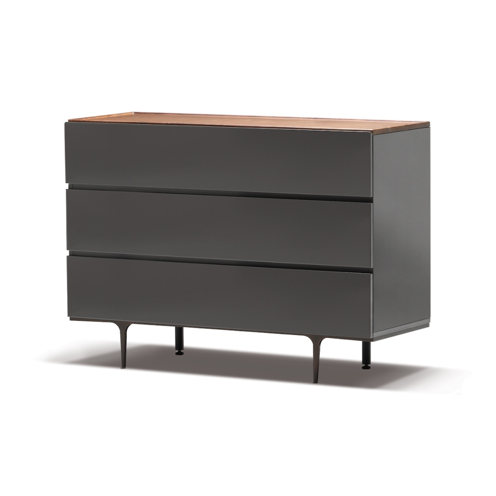 Комод LINS DRESSER Glossy LK17 Brown Natural walnut Glossy LK17 Brown 120X45X86 СМ. (FUG00058 ...